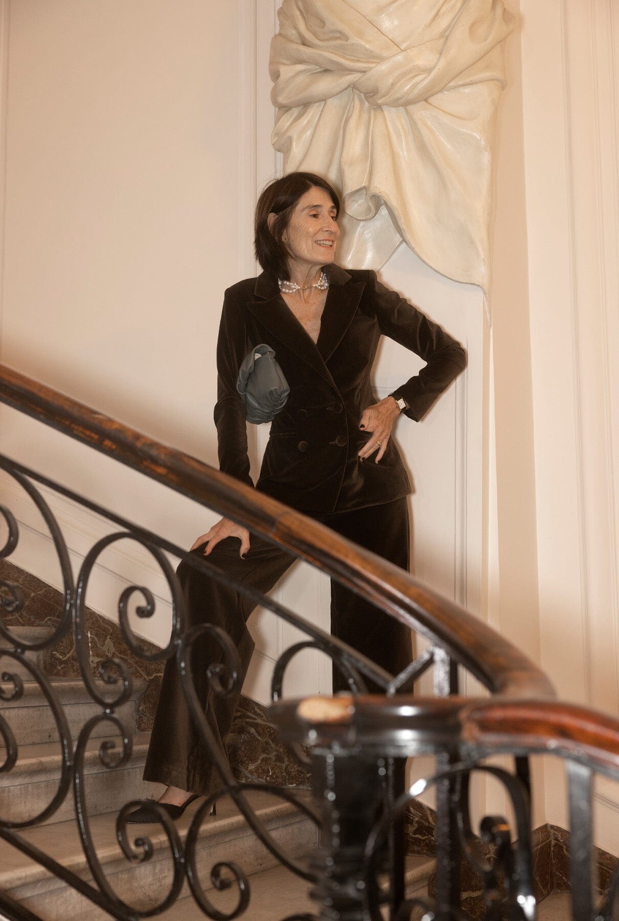 Blazer de terciopelo marrón Caryl | RESERVA – ES Fascinante