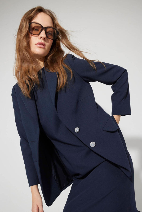 Straight Crepe Jacket Tot-Hom – ES Fascinante