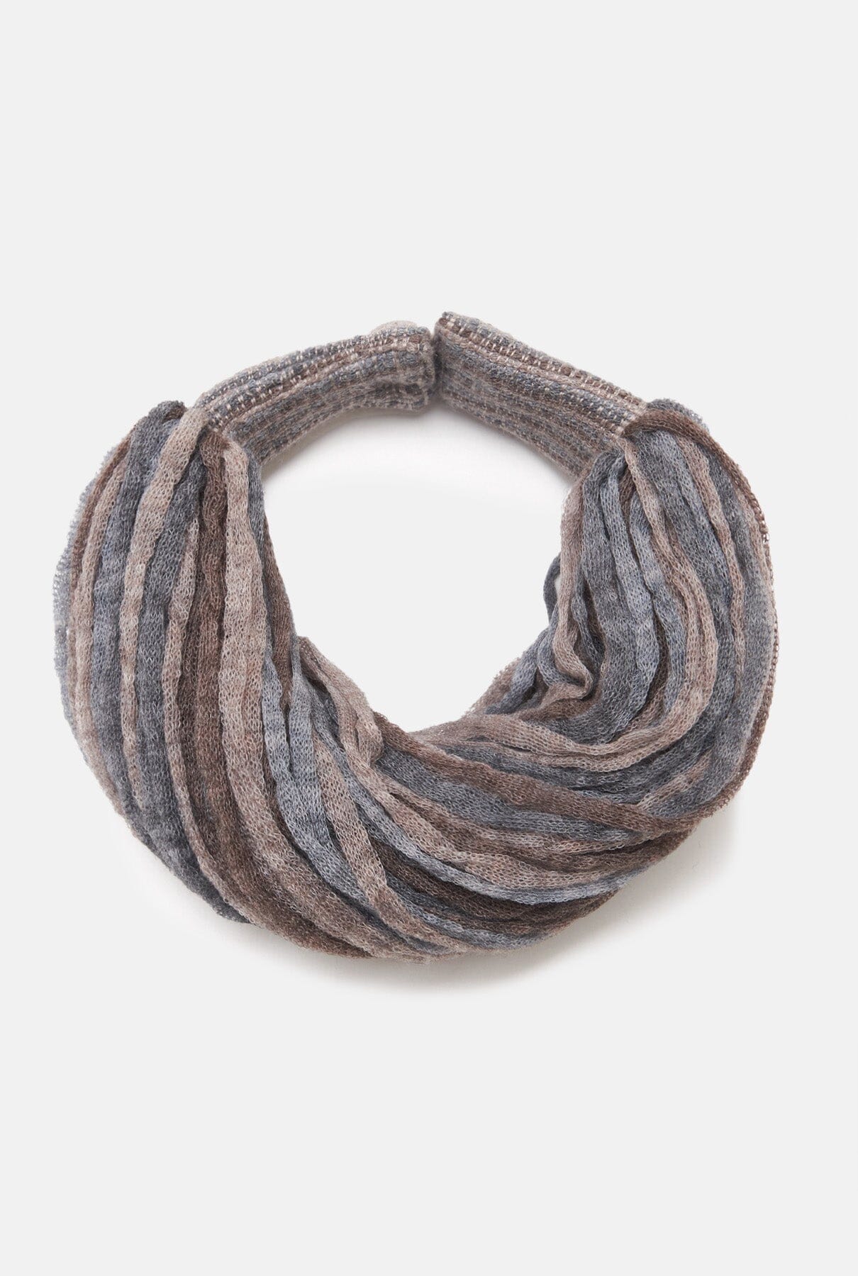 Collar Lana Multi topo marrón 2 grises – ES Fascinante