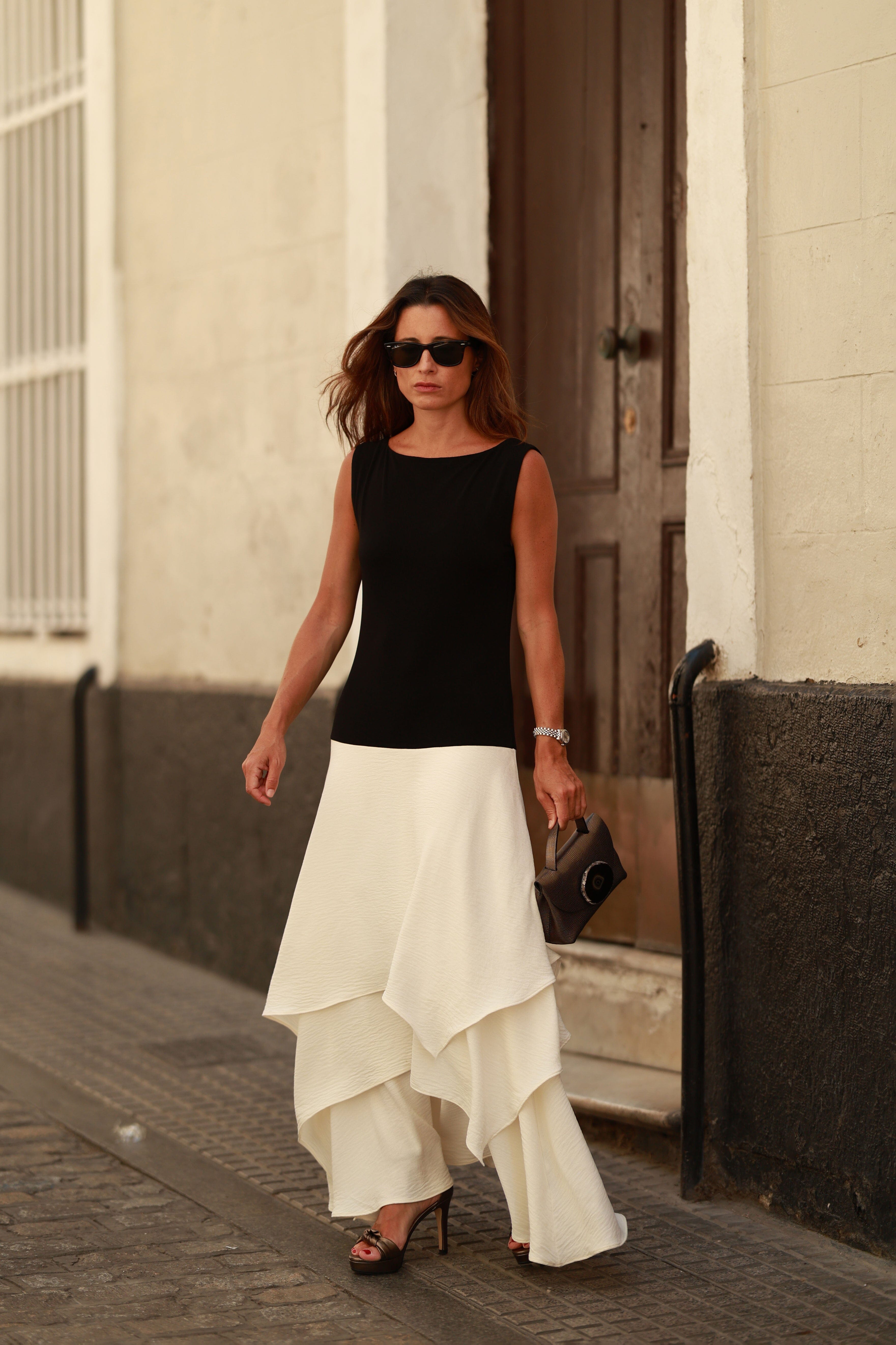 Vestido Victoria de Elisa Cortés | Elegante vestido bicolor para ...